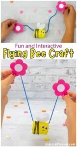 Cardboard Tube Flying Bee Craft - Teaching Our Kids