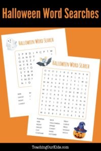 FREE Halloween Word Searches - Teaching Our Kids